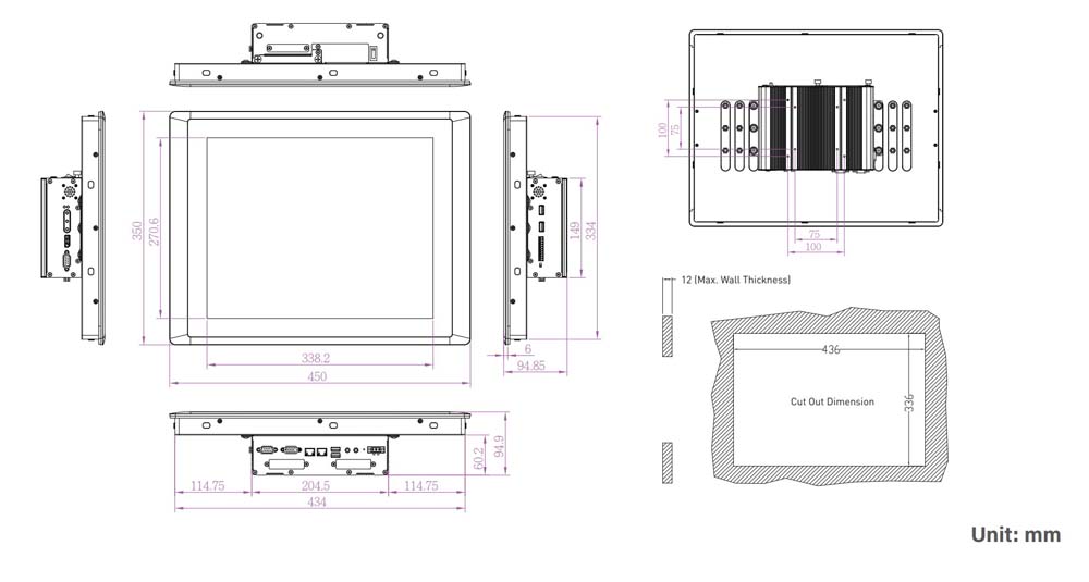 CV-117R-R10/P1001E-R10, Panel PC | Cincoze