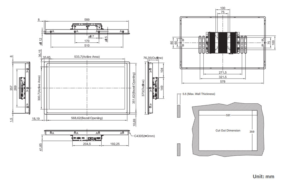 CV-W124R-R10/P1201-X6211E-R10, Panel PC | Cincoze