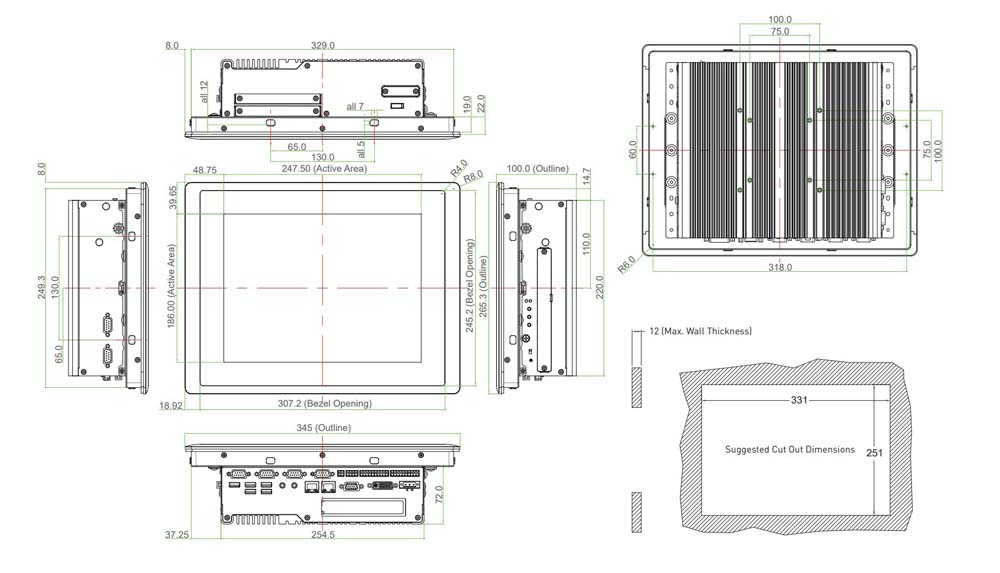 CV-112HC-R11/P2002E-i5-R10, Panel PC | Cincoze