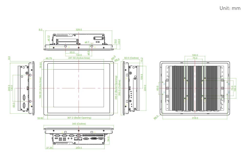 CV-112R-R10/P2002-i5-R10, Panel PC | Cincoze